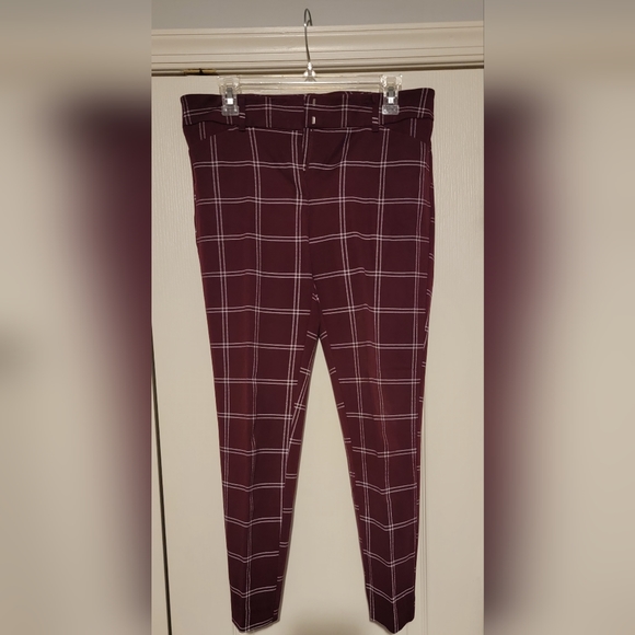 New York & Company | Pants & Jumpsuits | Burgundy With White Color ...